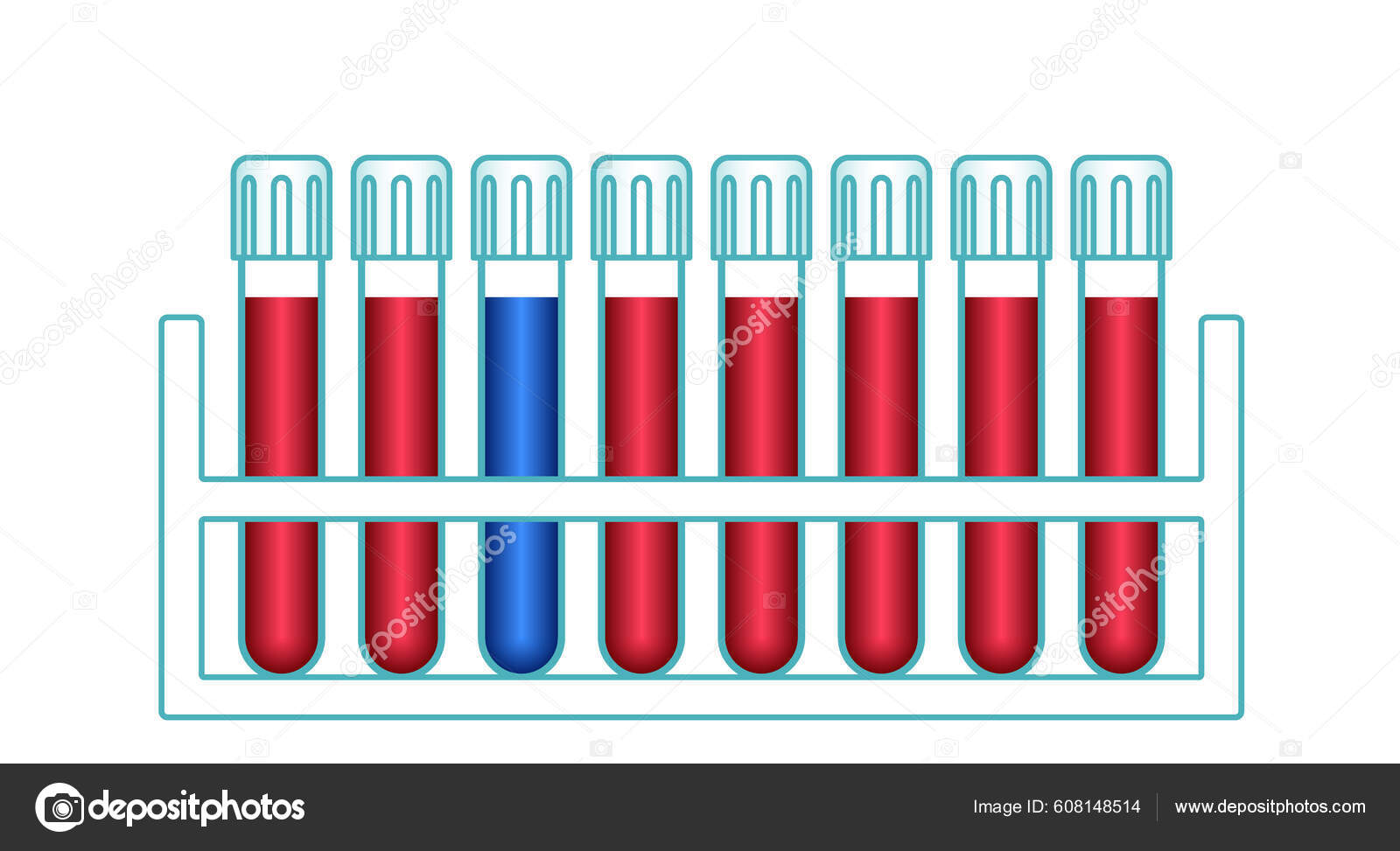 Illustration Row Laboratory Test Tubes Stock Vector by ©AlexanderZam ...