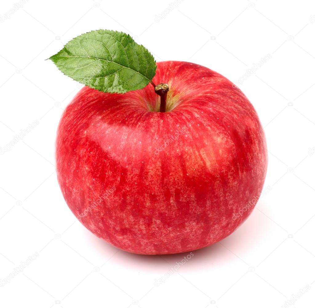 Red apple with leaf Stock Photo by ©Dionisvera 19638761