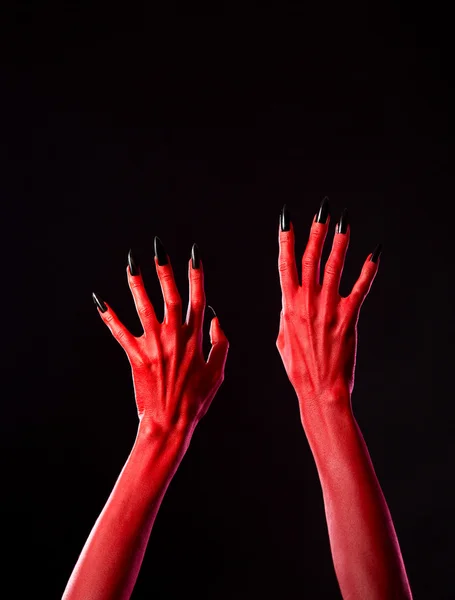 Spooky devil hand showing heavy metal gesture Stock Photo by ©Elisanth ...