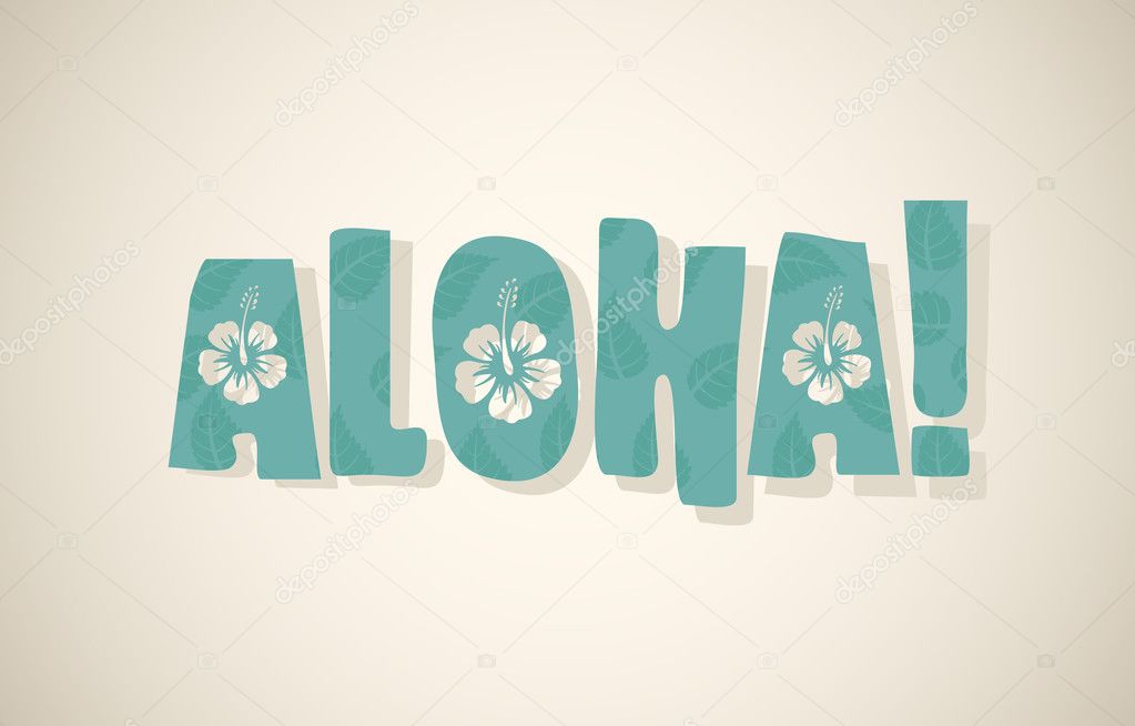 Aloha word in retro colors — Stock Vector © Elisanth #48106311