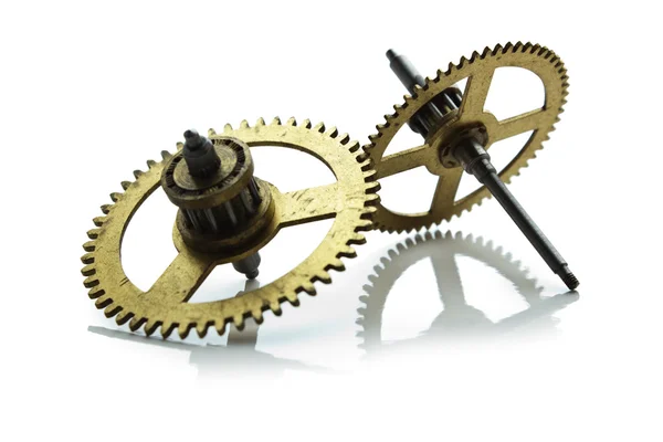 Clockwork gears isolated on white — Stock Photo © Observer #12557588