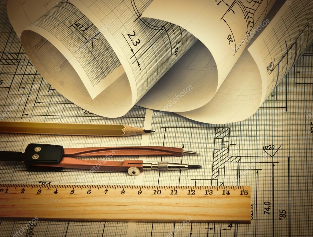 Twisted technical drawing — Stock Photo © Observer #19416751