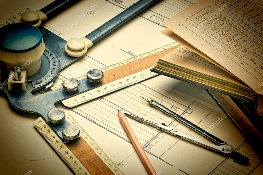 Old technical drawings — Stock Photo © Observer #22192247