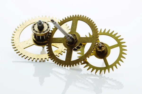 Clockwork gears isolated on white — Stock Photo © Observer #12557588