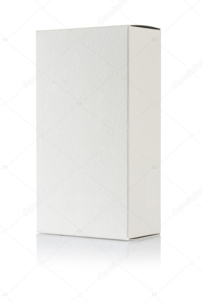 A white paper box isolated — Stock Photo © mihalec #24890215