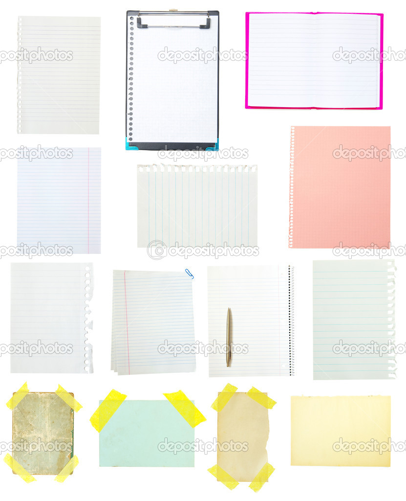 Collection of old note paper Stock Photo by ©Pakhnyushchyy 12741572