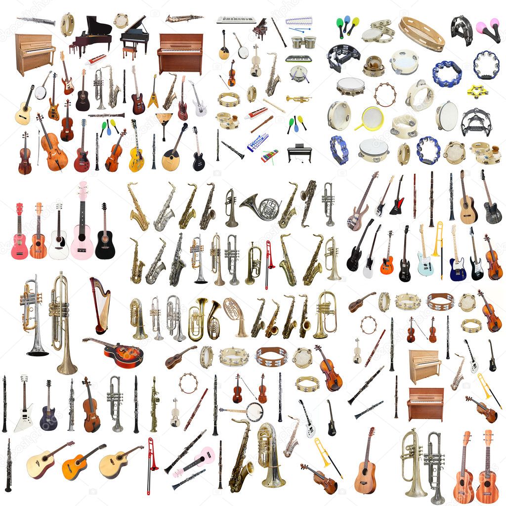 Different music instruments Stock Illustration by ©uatp12 #50250597