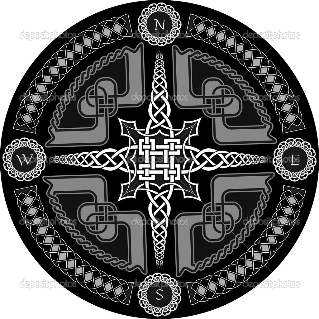 Decorative compass in Celtic style Stock Vector by ©nikolaich 39620313