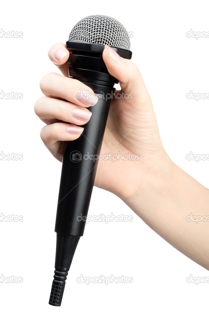 Hand with microphone — Stock Photo © bond80 #43961361