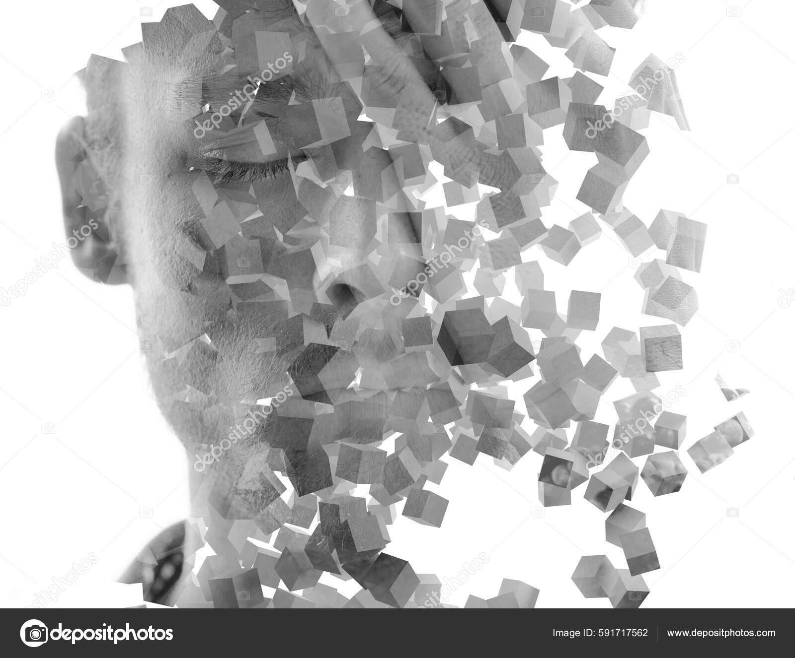 Flow Particles Merged Portrait Stock Photo by ©Victor_Tongdee 591717562