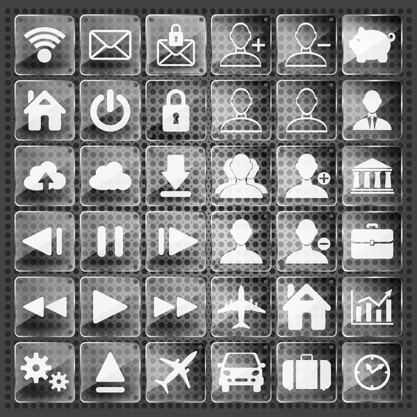 Glass Web Icons Transperency Background Stock Vector Image by ...