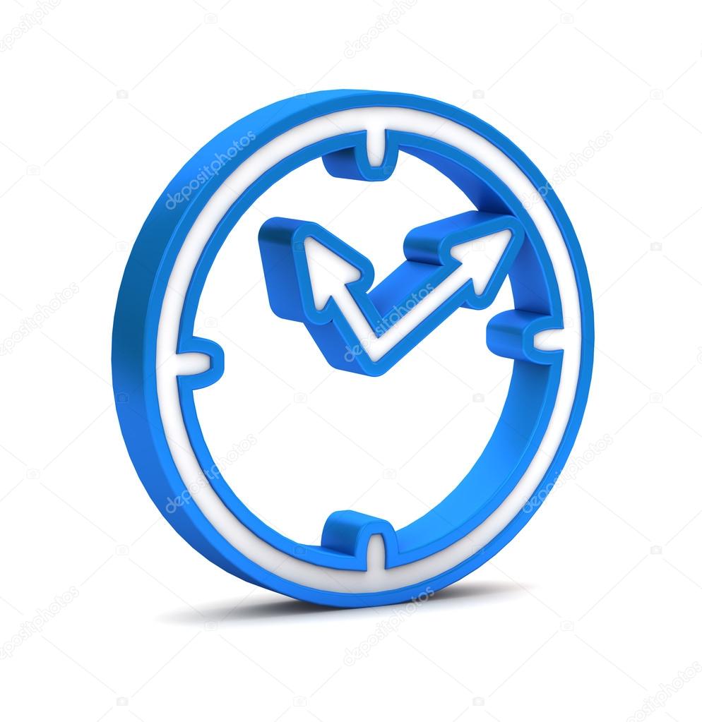 Blue watch icon on a white background — Stock Photo © sommersby #31927205