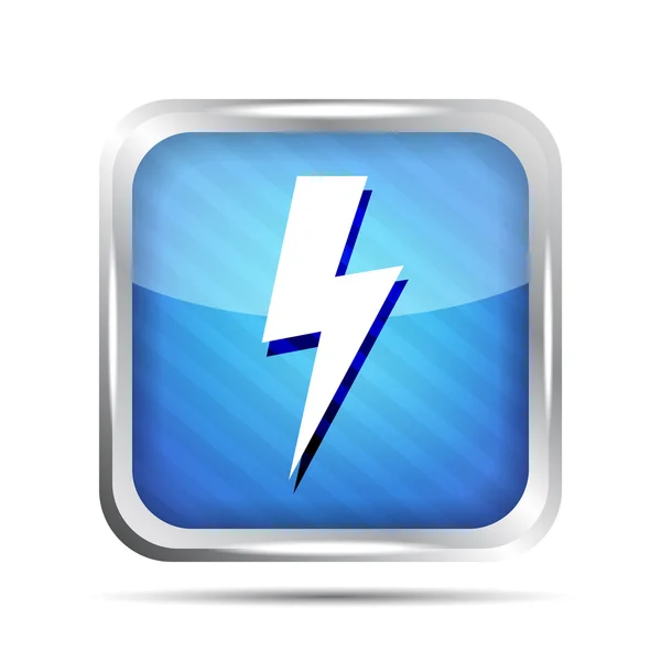Blue lightning icon on a white background — Stock Vector © sommersby ...