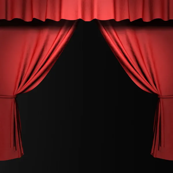 3d red stage curtain with spotlights Stock Photo by ©sommersby 40830913
