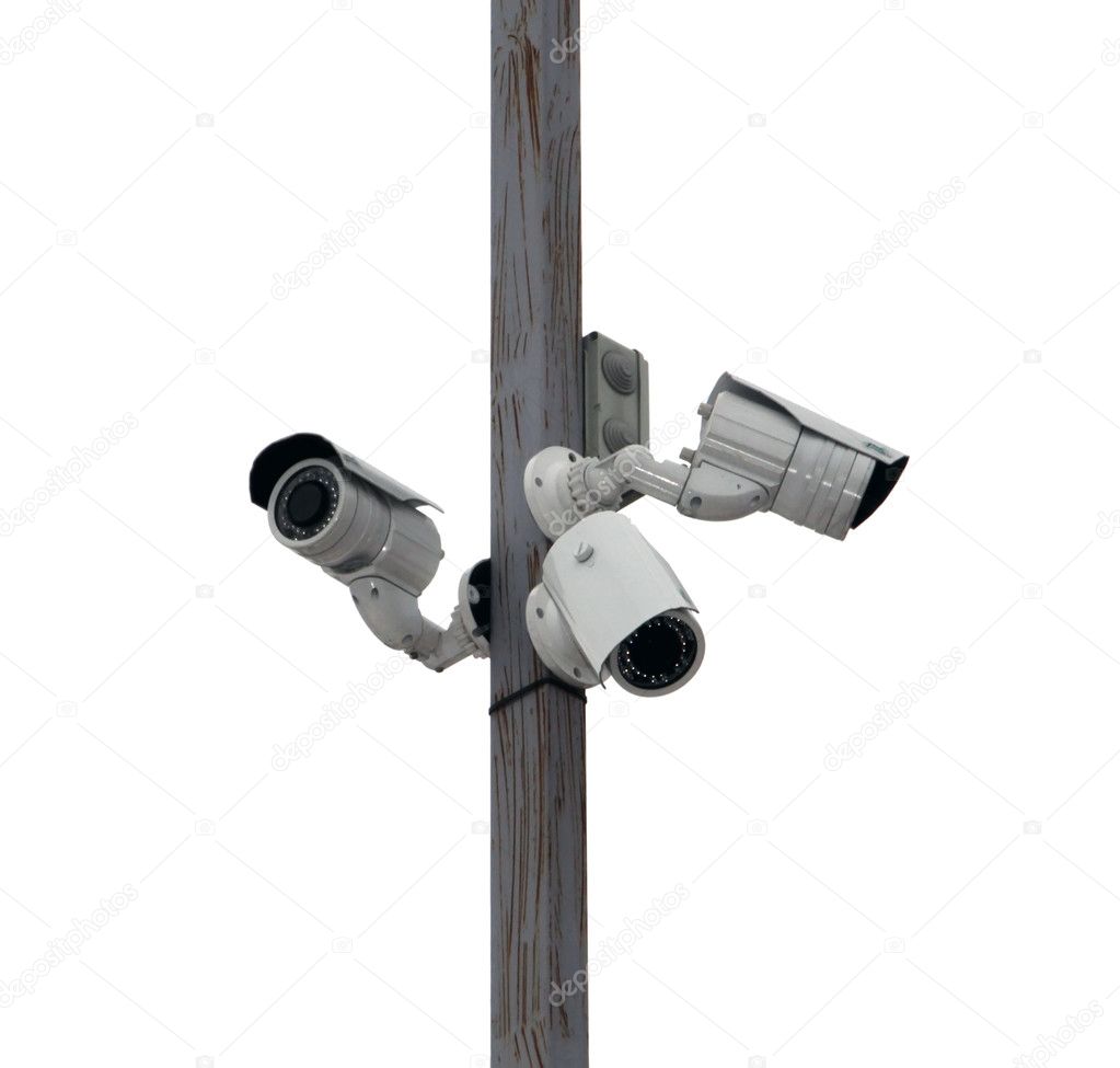 Outside security cameras cover multiple angles ⬇ Stock Photo, Image by ...