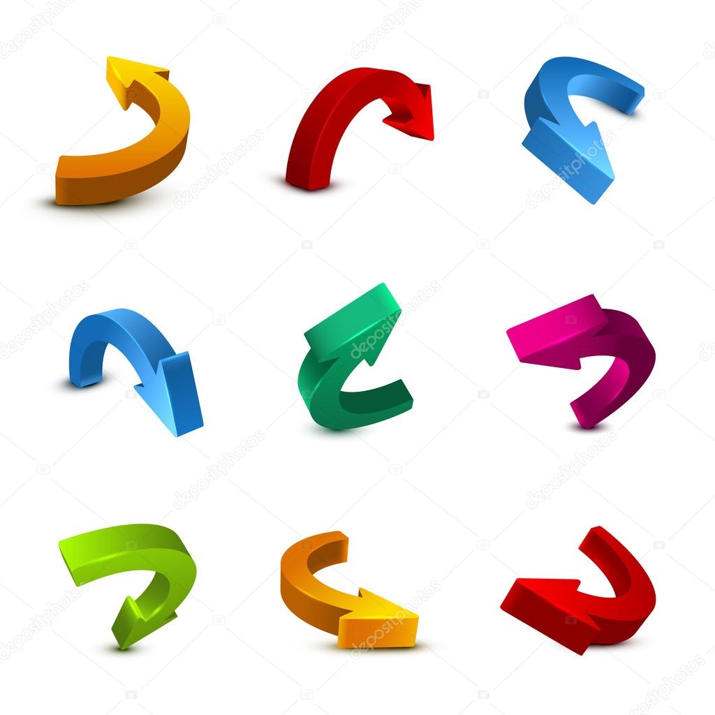 Arrows 3D — Stock Vector © Scrudje #37973857