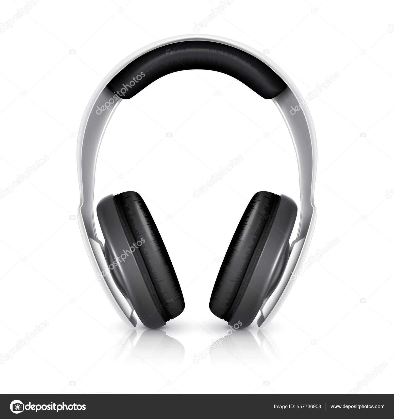 Fones de ouvido ilustração vetorial isolado no fundo branco Vetor de ...