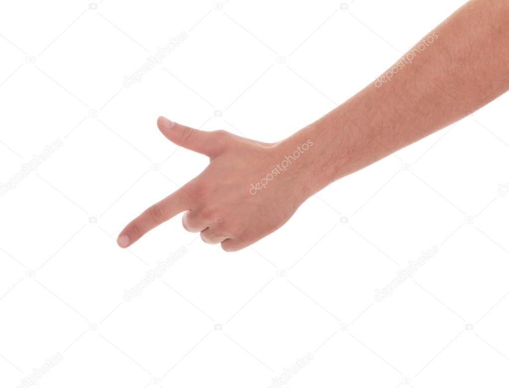 Male hand pointing Stock Photo by ©privilege 49677459