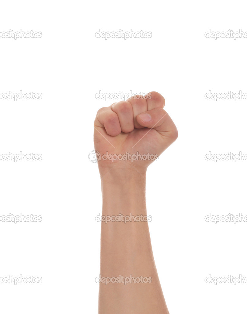 Raised male fist — Stock Photo © privilege #49677499