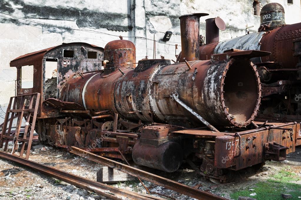 Rusty steam locomotive — Stock Photo © igterex #42584597