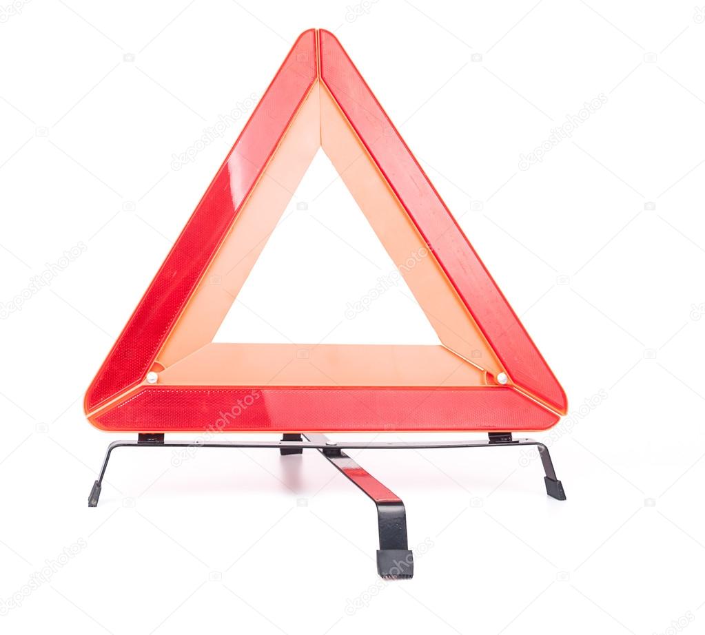 Car emergency sign isolated on white Stock Photo by ©megastocker 41975785