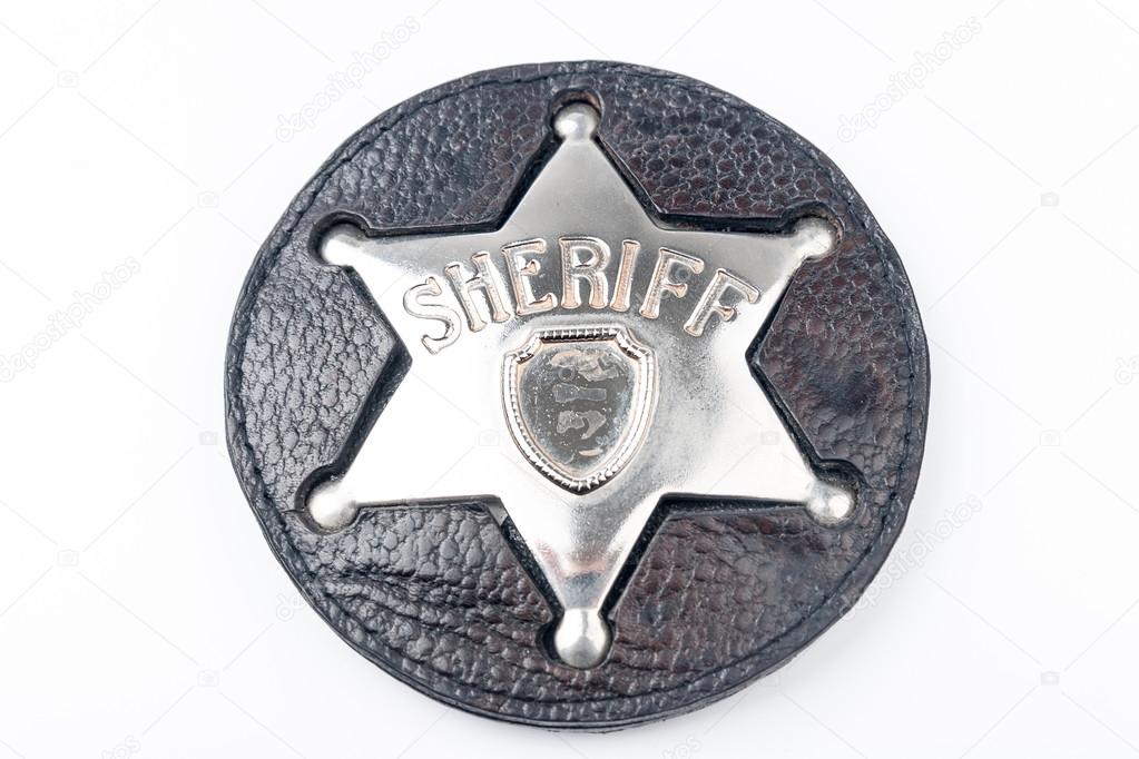 Sheriff's badge isolated on white background Stock Photo by ...