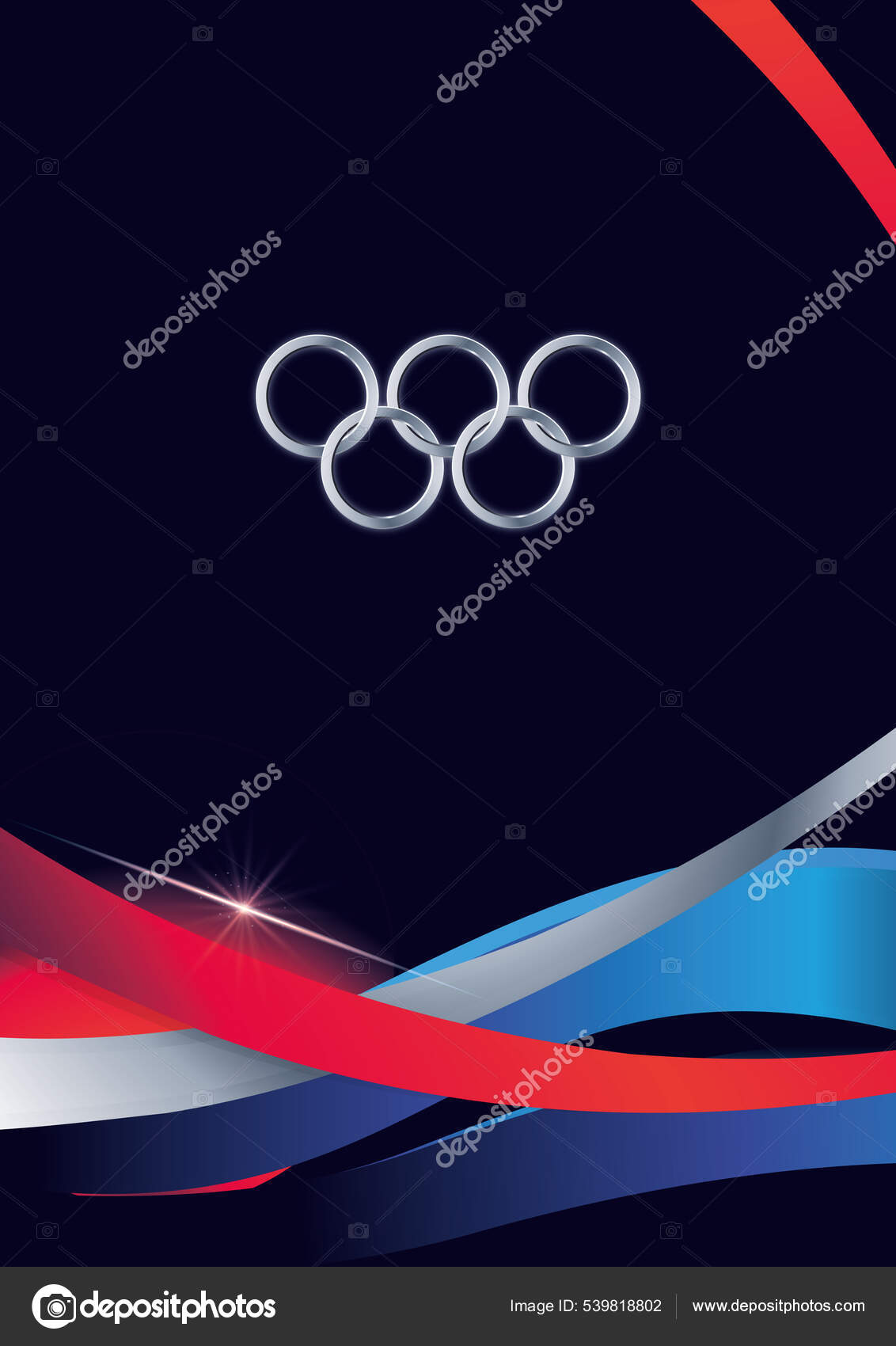 Olympic Games Background and Ribbons — Stock Photo © megastocker #539818802