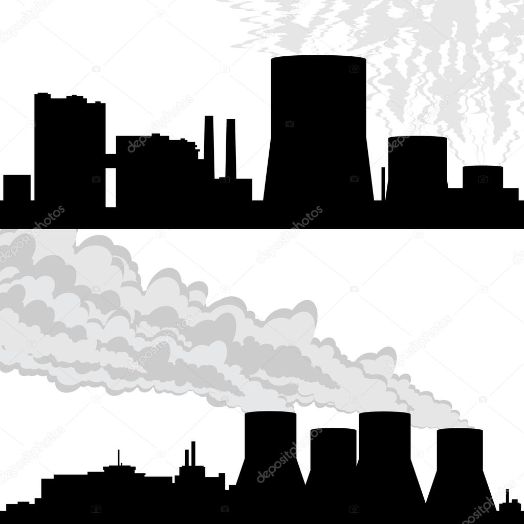 Contour of the nuclear power plant Stock Vector by ©GUARDING 12662197