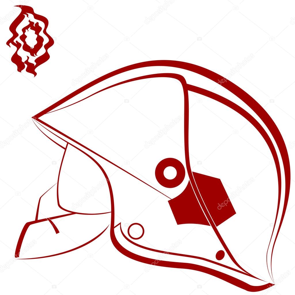 Fireman Helmet Drawing