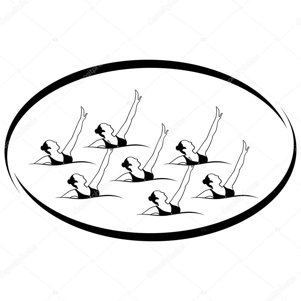 Synchronized swimming — Stock Vector © GUARDING #43436637 Synchronized swimming — Stock Vector © GUARDING #43436637