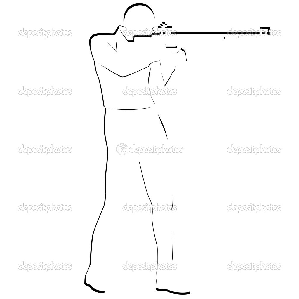 Bullet shooting. Rifle shooting Stock Vector Image by ©GUARDING #45192725