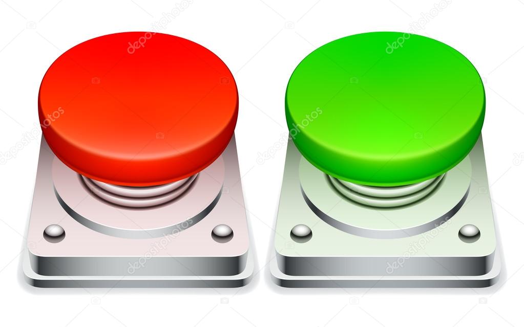 Red and green buttons. Stock Vector Image by ©timurock #17374907