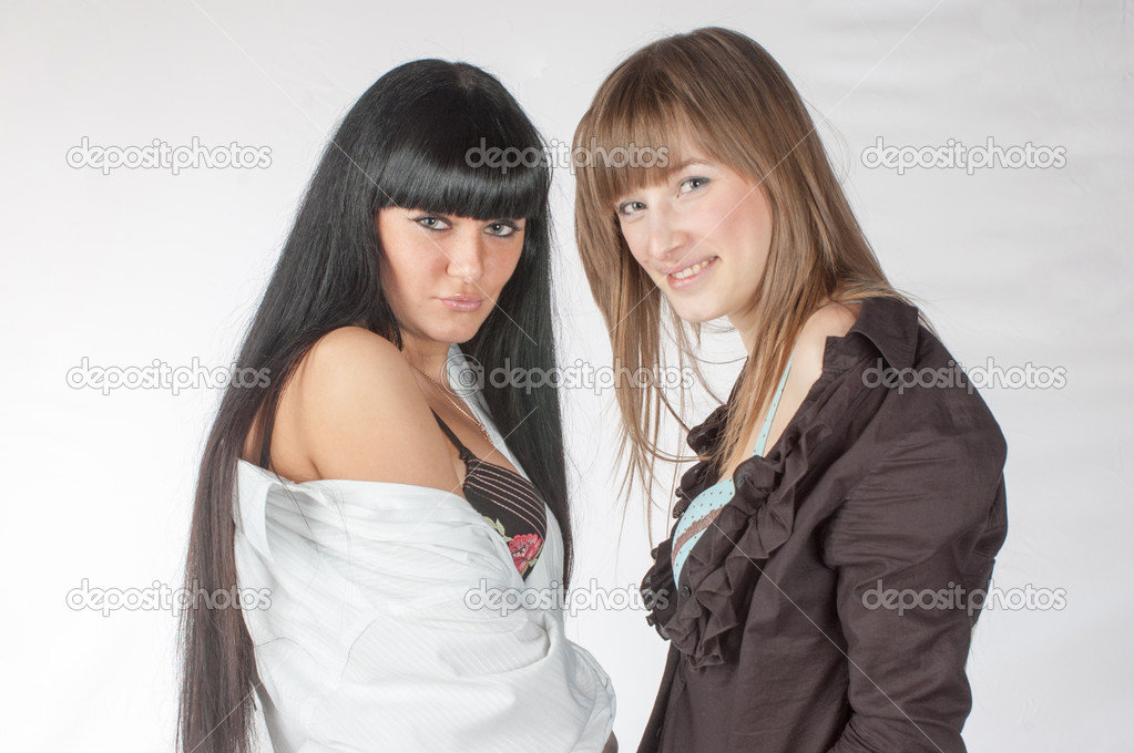 Two Girls Back To Back — Stock Photo © mettus #18863411