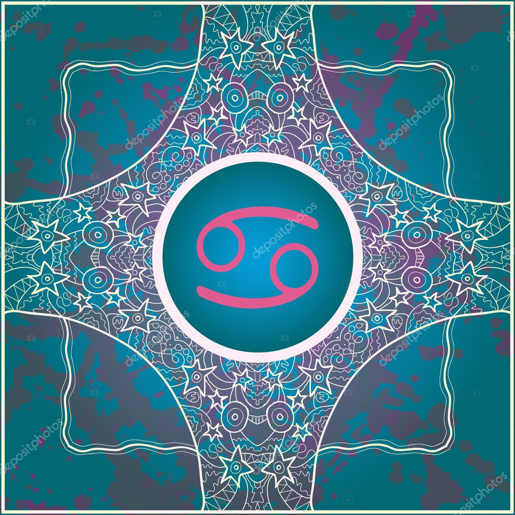 Zodiac Sign Cancer Stock Vector Image By ©mettus 23649999