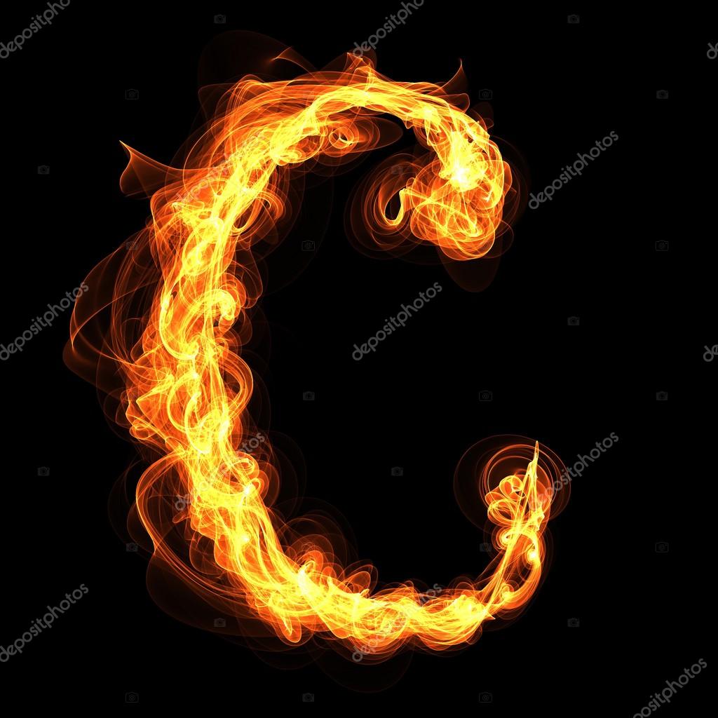 Letra C Fogo