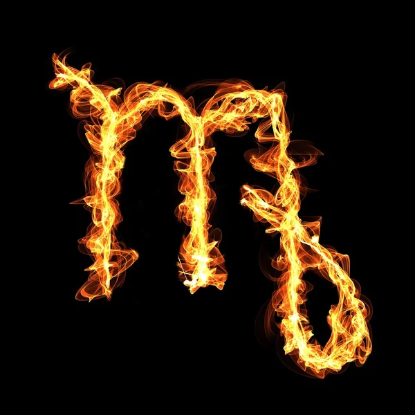 Zodiac sign for Scorpio in fire flames Stock Vector Image by ©valveat ...