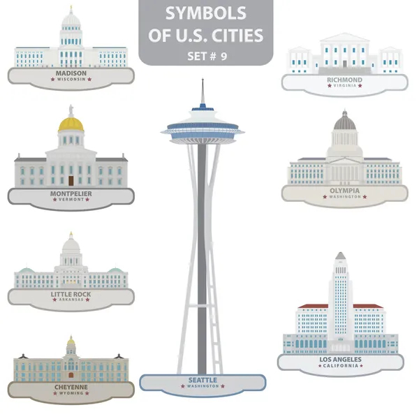 Symbols of US cities Stock Vector Image by ©Romul-2009 #22841736