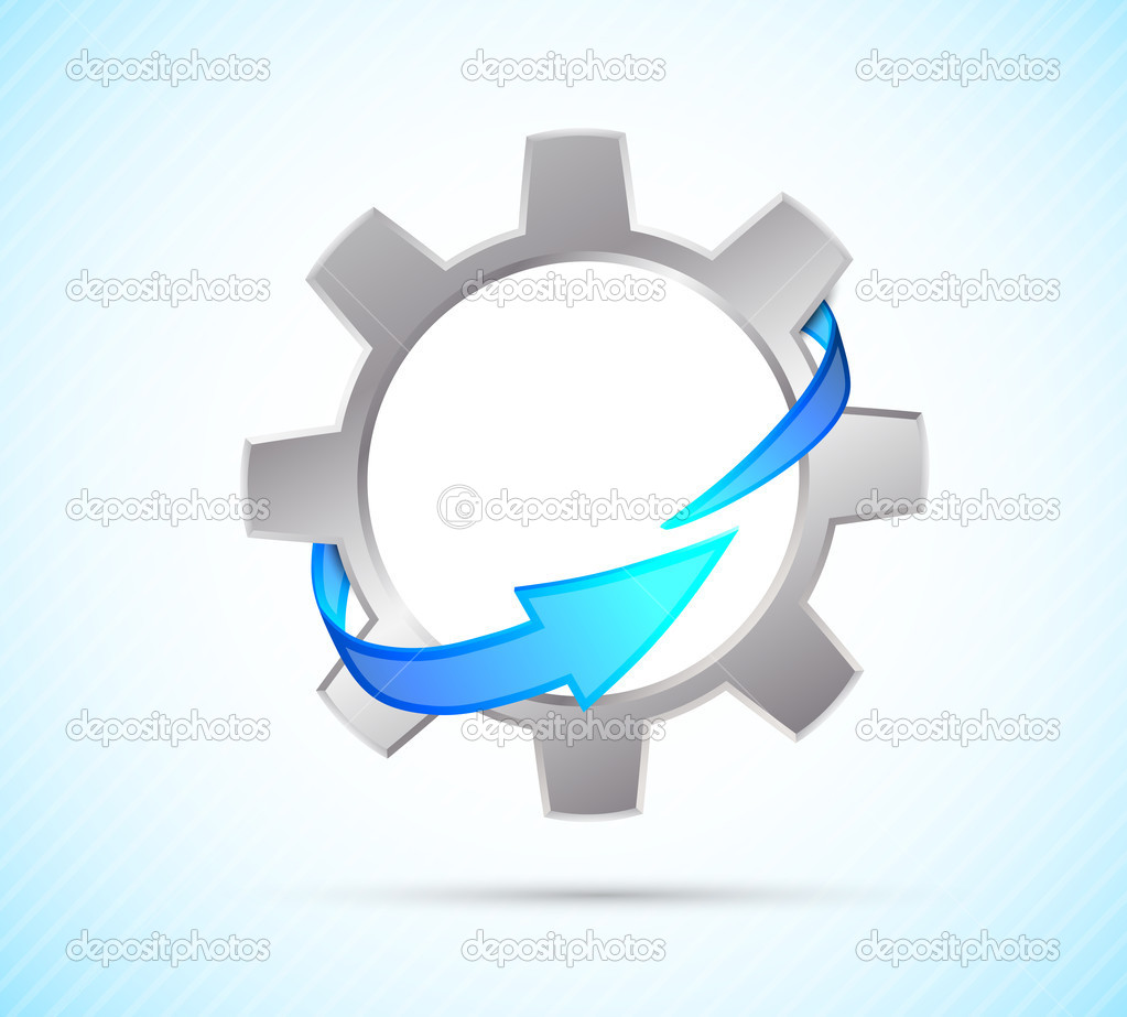Gear with arrow Stock Vector Image by ©Denchik #18767001