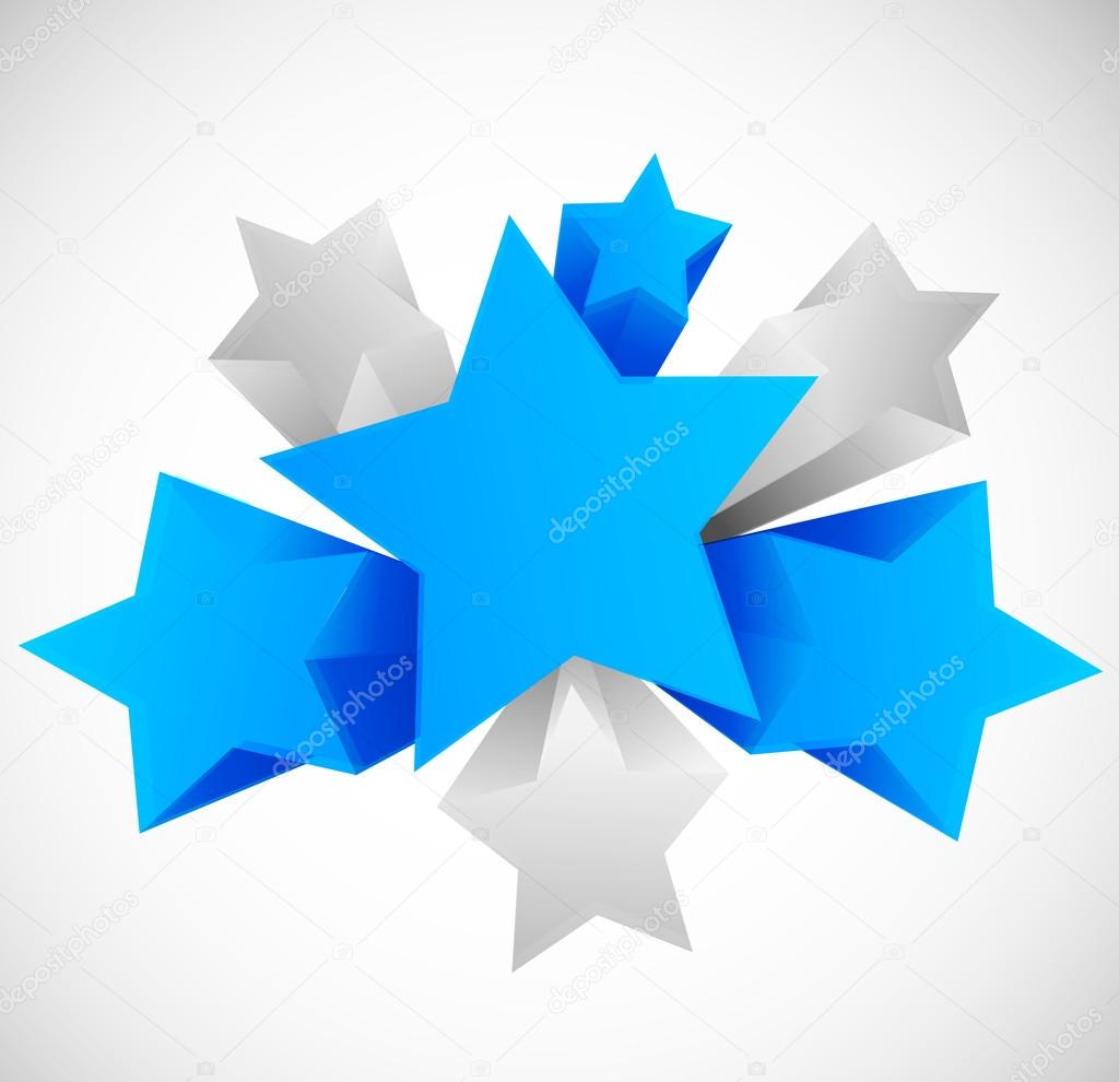 Abstract background with 3d stars Stock Vector by ©Denchik 43351763