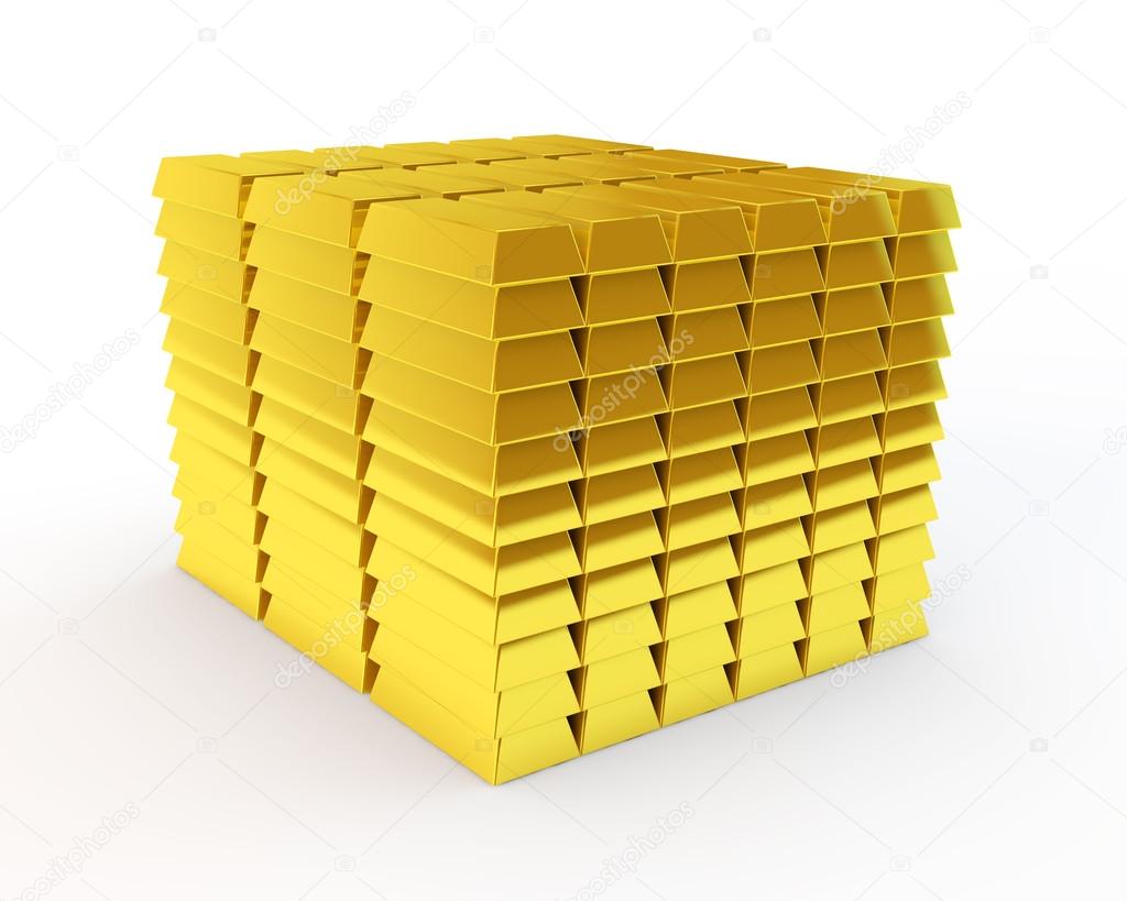 Heap of gold bars — Stock Photo © galeon #16352109