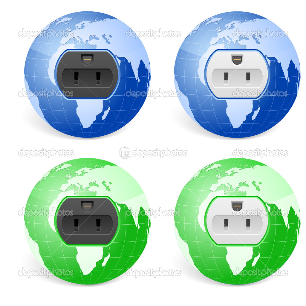 Outlet socket world globe Stock Vector Image by ©julydfg #12716706