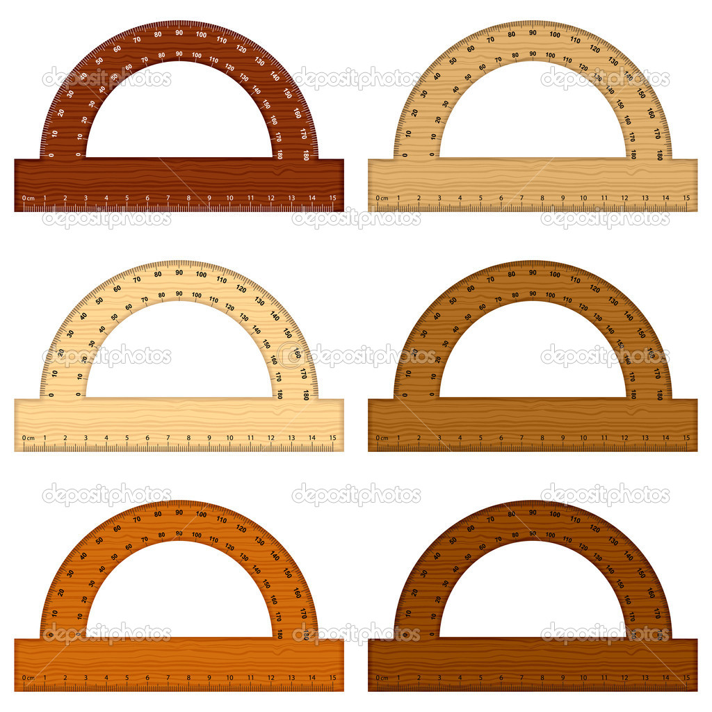 Wooden protractor Stock Vector Image by ©julydfg #13368293