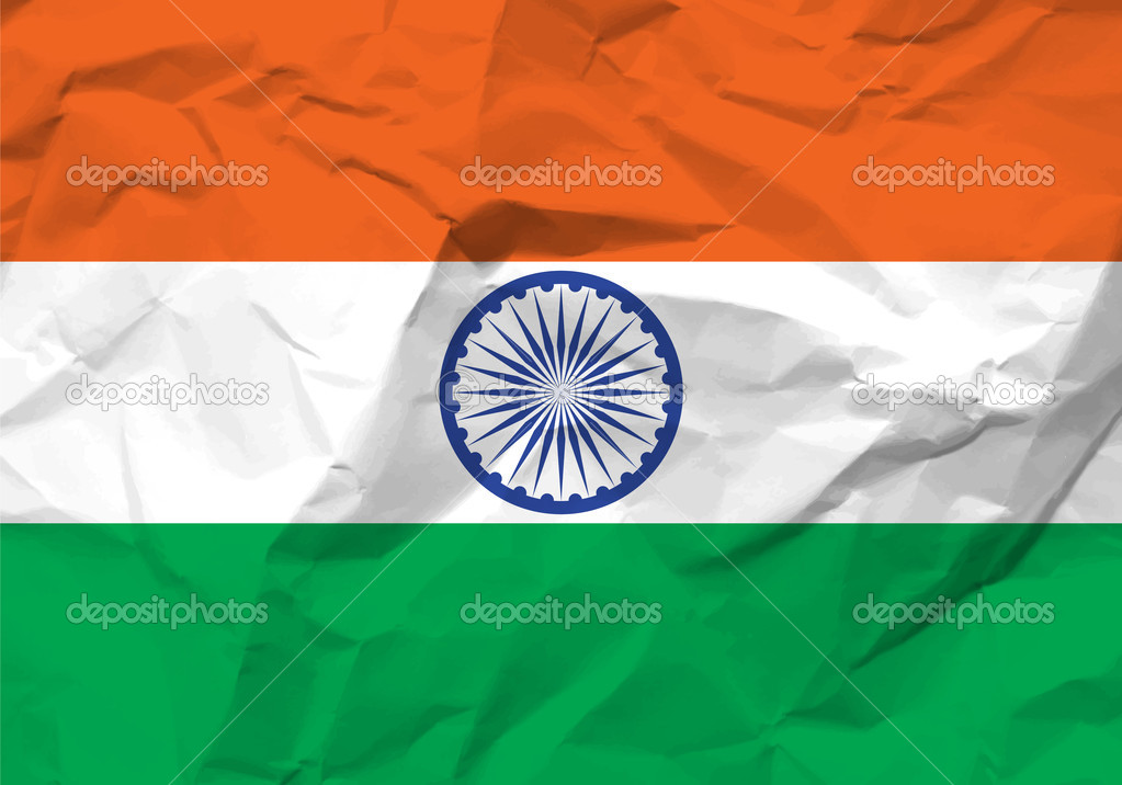Crumpled paper India flag Stock Vector Image by ©julydfg #16216971