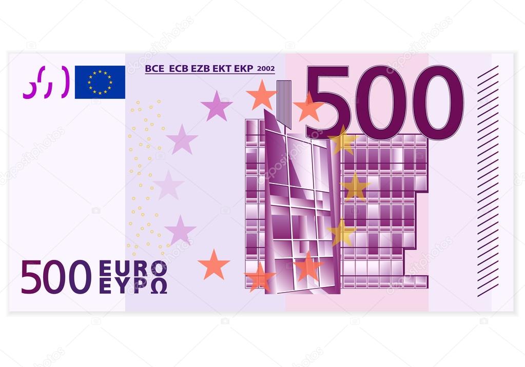 vijfhonderd euro biljet — Stockvector © julydfg #18641317