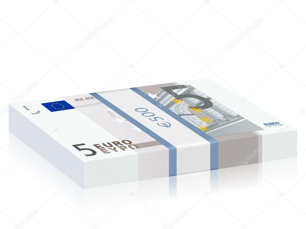 Five euro stack Stock Vector by ©julydfg 21659629