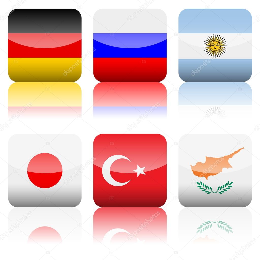 Square national flags icon set 4 Stock Vector by ©julydfg 22397751
