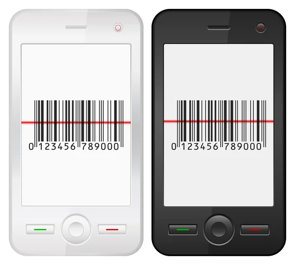 Mobile phone and QR barcode Stock Vector by ©julydfg 32189405