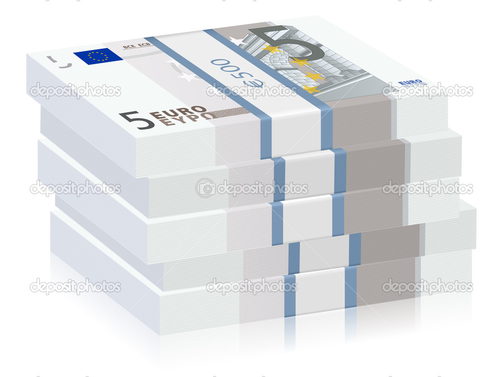 Five euro stacks Stock Vector Image by ©julydfg #32659043