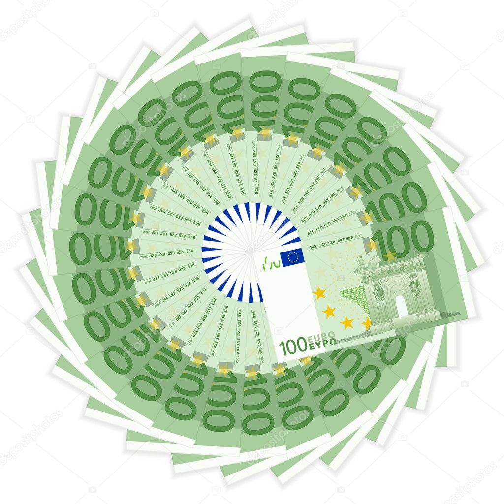 One hundred euro banknotes Stock Vector Image by ©julydfg #34617757