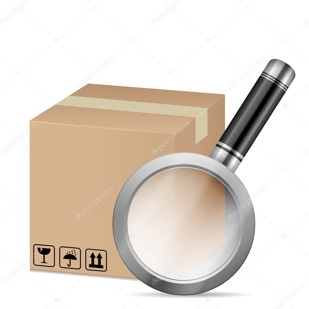Box and magnifying glass Stock Vector Image by ©julydfg #35487955